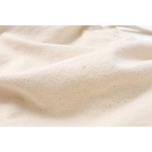 Jeelow Canvas Bucket Tote Shoulder Bag Handbag Purse Women (Beige)