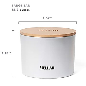 Meleah Angel’s Bath Scented Candle for Home, Spa or Meditative Space, Natural Soy Wax Candles Scented with Lavender, Almond and Vanilla in Decorative Glass Jars, Delicate, Cozy Scent (138x138x167mm)