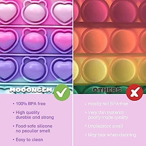 MooonGem Pop Purse for Women, Big Fidget Purse for iPad, Pop Shoulder Bag