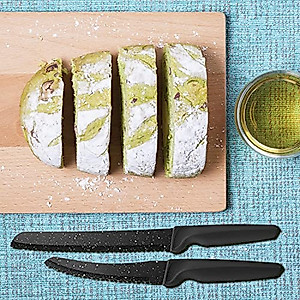 Knife Set, 17 Pcs Kitchen Knife Set, Chef Knife Block Set, German Stainless Steel Cooking Knife Set & Acrylic Stand, Kitchen Scissors, 6 Steak Knives