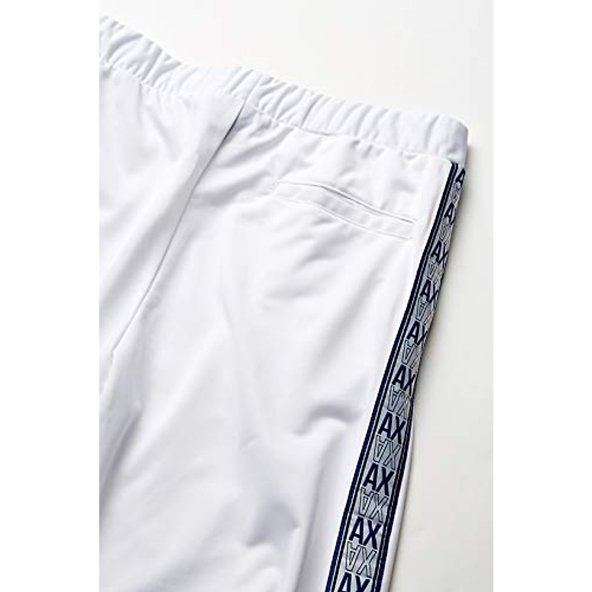 A|X Armani Exchange Men's Polyester Tricot Draw String Trouser, White, M