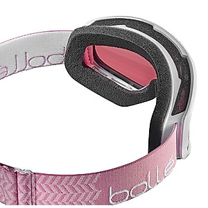 Bolle Sierra White Pink Shiny/Vermillon Gun Cat.2 | Small-Medium - Snow Goggles Feminine-Adult