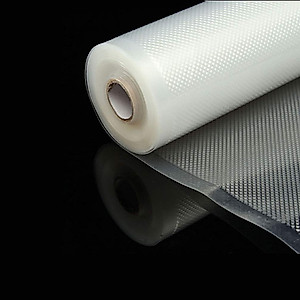 DOITOOL Roll Storage Bags Vacuum Sealed Food Preservation Bag Vaccum Sealer Storage Bags Vacume Saver Bags Vaccume Seal Bags Vacuum Bag Sealer Food Sealer Protective Bag White Embossed