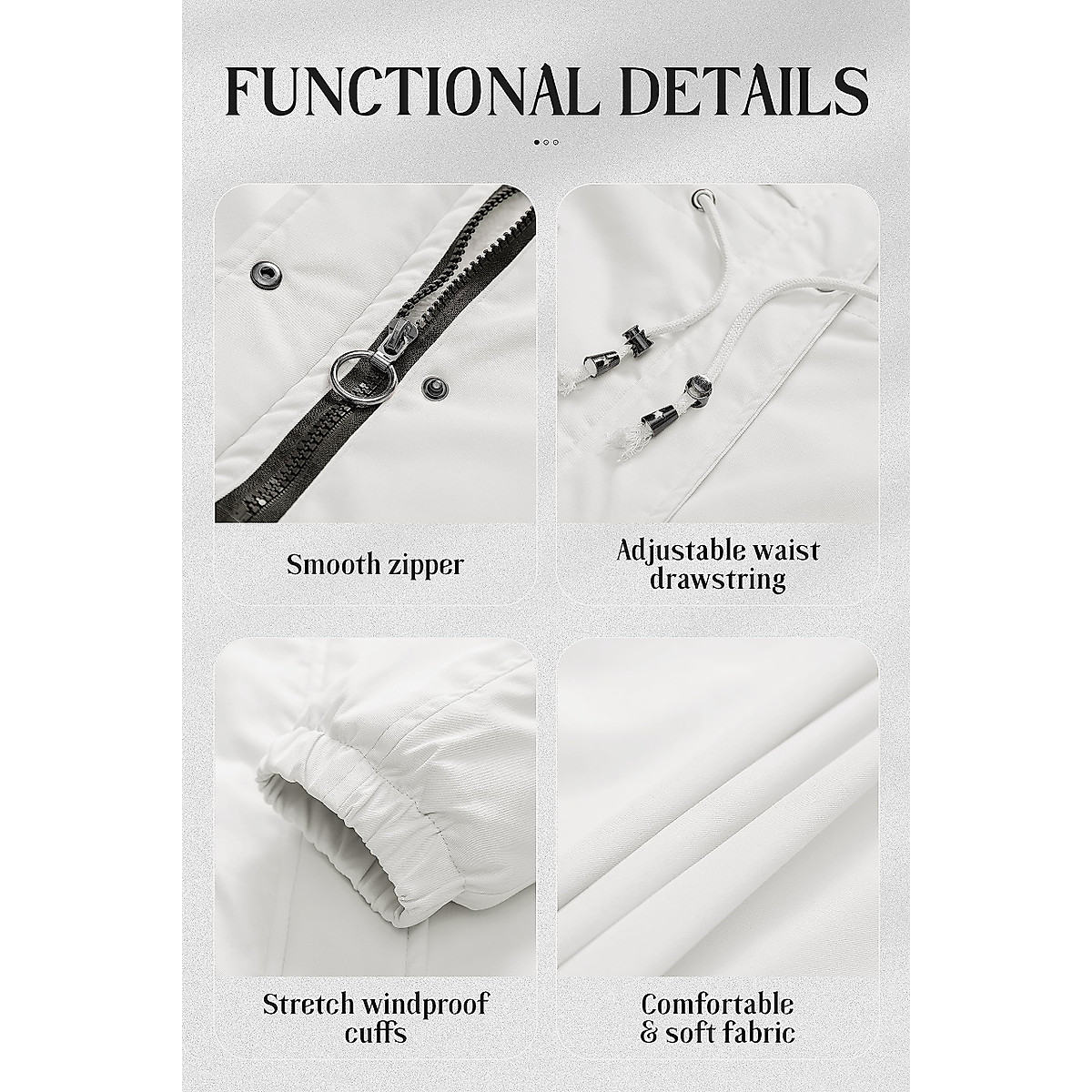 Chrisuno Women's Long Bubble Coat Faux Fur Padded Winter Parka Puffy Warm Jacket With Detachable Hood White M