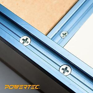 POWERTEC QWS1003V #6X 1/2" Wood Screw Set, Phillips Flat Head Deep Thread Screws - 100 Pack