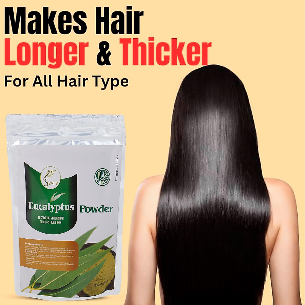 SVATV Eucalyptus Powder | Eucalyptus Staigeriana | For Hair Growth | Soothes The Scalp | Good for Skin | Size - 227g, Half Pound, 8oz