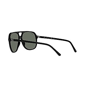 Ray-Ban RB2198 Bill Square Sunglasses, Black/Polarized Green, 60 mm