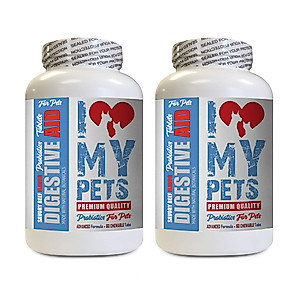 I Love My Pets probiotic cat Treats - PET Digestive AID - Dogs and Cats - Best PROBIOTICS - Digestive enzymes for Cats Tablets - 120 Treats (2 Bottle)