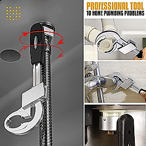Universal Adjustable Double Ended Wrench - Multifunctional Wrench for Disassembly and Assembly of Sanitary Ware, Plumbing Placement and Repair, Home Accessories Crescent Wrench Set