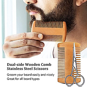 Beard Kit for men - Beard Care Kit for Men's Gifts with Beard Oil, Beard Balm, Beard Brush, Comb, Scissors, Ebook, Anniversary & Birthday Gifts for Men - Valentine's Day Gifts for Him Dad Husband Fiance Boyfriend