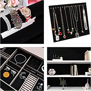 FunStick Self Adhesive Felt Fabric for Crafts 15.8"x78.8" Black Velvet Fabric Roll Soft Velvet Drawer Liners for Dresser Jewelry Box Black Felt Sheets Black Peel and Stick Wallpaper for Cabinets Shelf