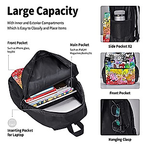 3 Pack School Backpack Battle for Bfdi Book Bag with Lunch Tote Pencil Case For Teen Boys Girls