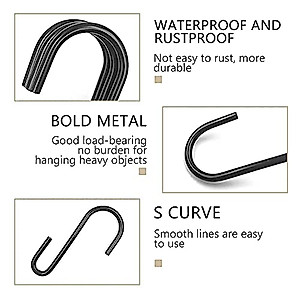 30 Pack S Hooks Pans Pots Rack, 2.4 inch S Shaped Hooks Hangers for Hanging Kitchenware Pots Utensils Clothes Bags Towels Plants