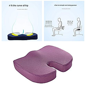 U-K Ergonomic Seat Cushion for Office Chair, Memory Foam Coccyx Cushion Sciatica Pillows for Tailbone Pain Butt, 18x14x3 Inch Practical and Deft