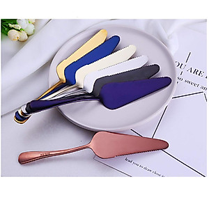 Stainless Steel Pie Cake Server with Mirror Finished 2pcs (black)