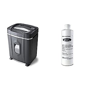 Aurora AU1210MA Professional Grade High Security 12-Sheet Micro-Cut Paper/CD and Credit Card/ 60 Minutes Continuous Run Time Shredder & SL16 Professional Grade Synthetic Shredder Oil