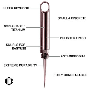 DAILYCARRYCO. TiPick Titanium Toothpick Keychain Holder - Portable Metal Travel Toothpick - Reusable EDC Micro Toothpick - Compact & Convenient - Carry On-the-Go - Titanium Construction, Merlot