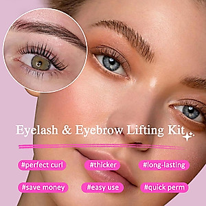 PERMANIA Lash Lift Kit, Brow Lamination Kit, Eyelash Perm Salon Quality, Keep Lashes Curling and Instant Fuller Eyebrows for 6 Weeks
