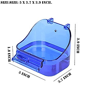 YJJKJ Pet Bird Bath Box, Bird Caged Parrot Bathing Tub, Bird Cage Accessory Bathing Tub Bath for Small Brids Parakeet Canary Budgerigar Lovebirds (Random Color)