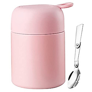 Yardwe Vacuum Flask Thermal Breakfast Cup Insulation Soup Cups Leakproof Soups Cup Pink Student 316 Stainless Steel Stew Pot Stainless Steel Small Insulation Barrels Breakfast Cups