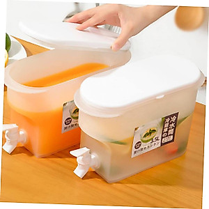 Homoyoyo 1pc Refrigerator Cold Kettle Glass Water Bottles for Fridge Beverage Container for Fridge Water Jug Beverage Refrigerators Lemonade Tea Dispenser Container Water Bottle for Kitchen