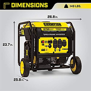 Champion Power Equipment 100520 8750-Watt DH Series Open Frame Inverter, Electric Start