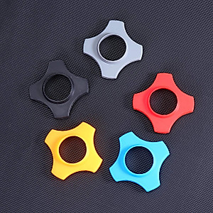 SUPVOX Microphone Ring Anti-rolling Mic Protection Silicone Ring Stand Replacement for KTV Device Replacement 5pcs (Orange Blue Black Gray and Red one for Each)