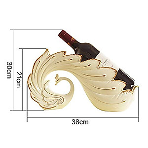 Stylish Simplicity Ivory Magnetic Wine Rack Decoration Peacock Modeling Crafts European Wine Cabinet Decoration Creative Home Desktop Porch Partition Decoration Decoration Wedding Gift Beautiful and