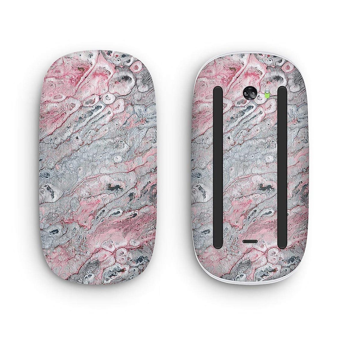 Design Skinz Abstract Wet Paint Subtle Pink and Gray Vinyl Decal Compatible with The Apple Magic Mouse 2 (Wireless, Rechargable) with Multi-Touch Surface