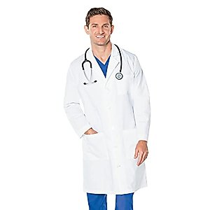 Landau mens Landau Scrub Zone Unisex Relaxed Fit 2-pocket Drawstring Cargo Scrub Pants 85221 Medical Lab Coat, White, 44 US