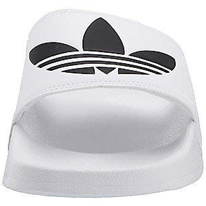adidas Originals Men's Adilette Lite Slide, White/Core Black/White, 11