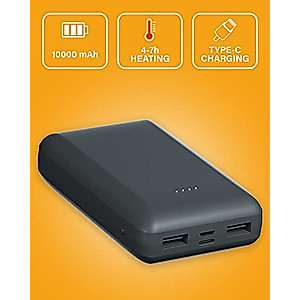 Calorella Portable Cordless Heating Pad with Battery - Wireless Electric Heat Belt with 3 Heat Levels, for Lower Back or Cramps Belly Pain Relief Heating Pads Black