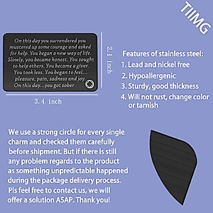 TIIMG Sobriety Gift Addiction Recovery Gift AA Gift NA Gift 12 Step Gifts Alcoholics Anonymous AA Recovery Sobriety Wallet Insert Card (You Got Sober NA black)