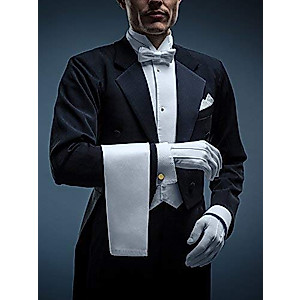 G & F Products 100% White Cotton Marching Band Parade Glove Formal Dress Gloves Service Gloves Inspection Gloves, Sold by Pair, Size Large 1 Pair