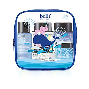 belif Hydration Always with You Kit | 26 Hours of Hydrating Antioxidant Skincare | Soothing & Hydrating Herbs, Anti-Inflammatory | Aqua Bomb, Cleansing Balm, Hydrating Toner, Eye Bomb & Sleeping Mask
