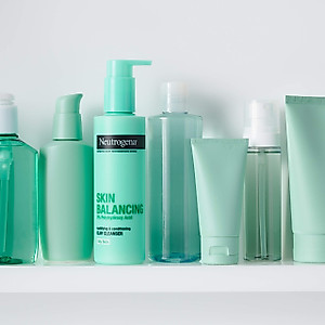 Neutrogena Skin Balancing Kaolin Clay Cleanser with 2% Polyhydroxy Acid (PHA), Mattifying & Conditioning Face Wash for Oily Skin, Paraben-Free, Soap-Free, Sulfate-Free, 6.3 fl oz