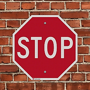 SmartSign "STOP" Sign | 12" 3M High Intensity Grade Reflective Aluminum