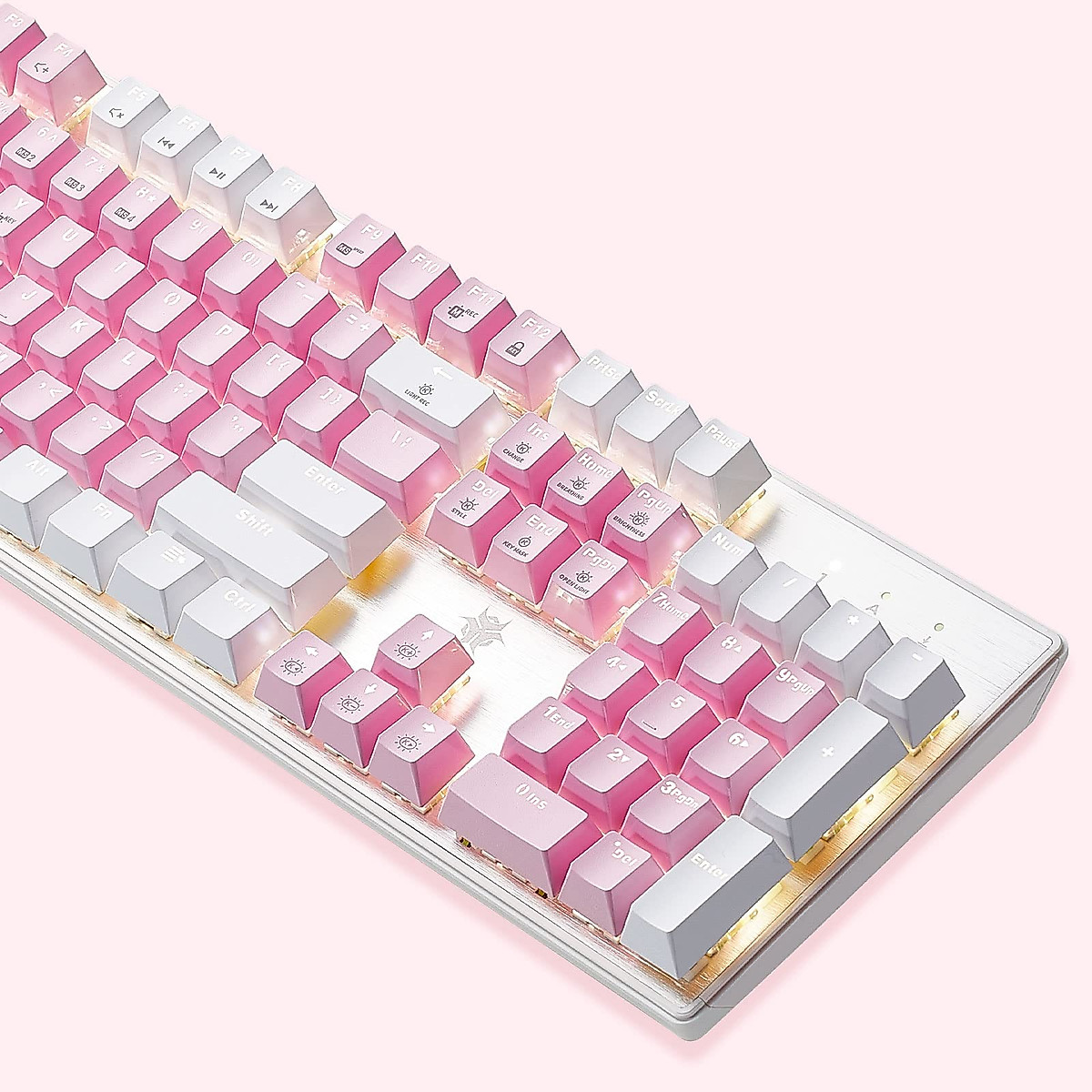 Hexgears GK715 Mechanical Gaming Keyboard, 104 Keys Full Size Wired Computer Keyboard, Hot Swappable Kailh Box Switches, ABS Keycaps, Blue Backlit Gaming Keyboard for PC/Laptop