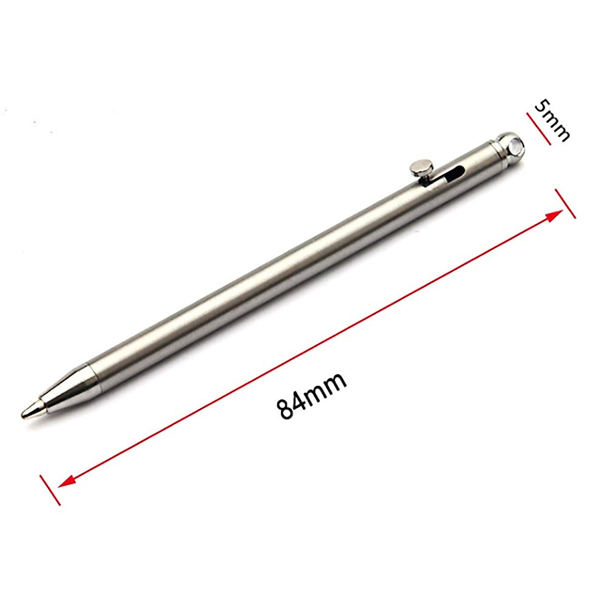 Ochine Mini Titanium Pen Small Pocket Ballpoint Pen Signature Pen Cool Keychain Accessories, Portable EDC Gadget Outdoor Equipment Personality Creative Signature Pen Mini EDC Pen Outdoor tool