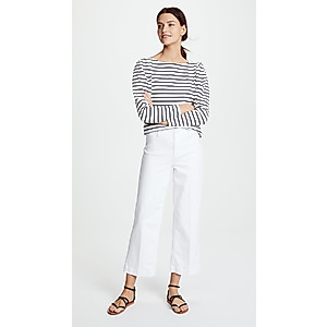 PAIGE Women's Nellie Culotte Jeans, Crisp White, 26