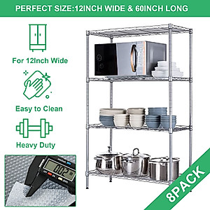 8 Rolls Wire Shelves Liners 12x 59 Inch Thicken Wire Shelf Liner for Kitchen Cabinets Waterproof Non-Slip Refrigerator Mats for Metal Shelving Drawer Liner