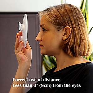 MIYADIVA 20x Magnifying Mirror with Suction Cup and Eyebrow Tweezers Kit for Women, Hair Removal Tweezers Travel Set Including High Magnification Magnified Mirror，5 Inch