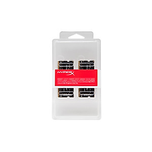 HyperX HX424S14IB2K2/16 Impact Black 16GB Kit of 2 (2x8GB) 2400MHz DDR4 Non-ECC CL14 260-pin Unbuffered SODIMM Internal Memory Black