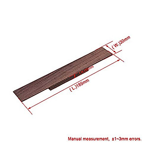 Yibuy Classical Guitar Bridge Rosewood Bone Saddle Nut Replacement w/Abalone Shell