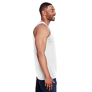 Champion Men's Ringspun Cotton Tank Top S WHITE