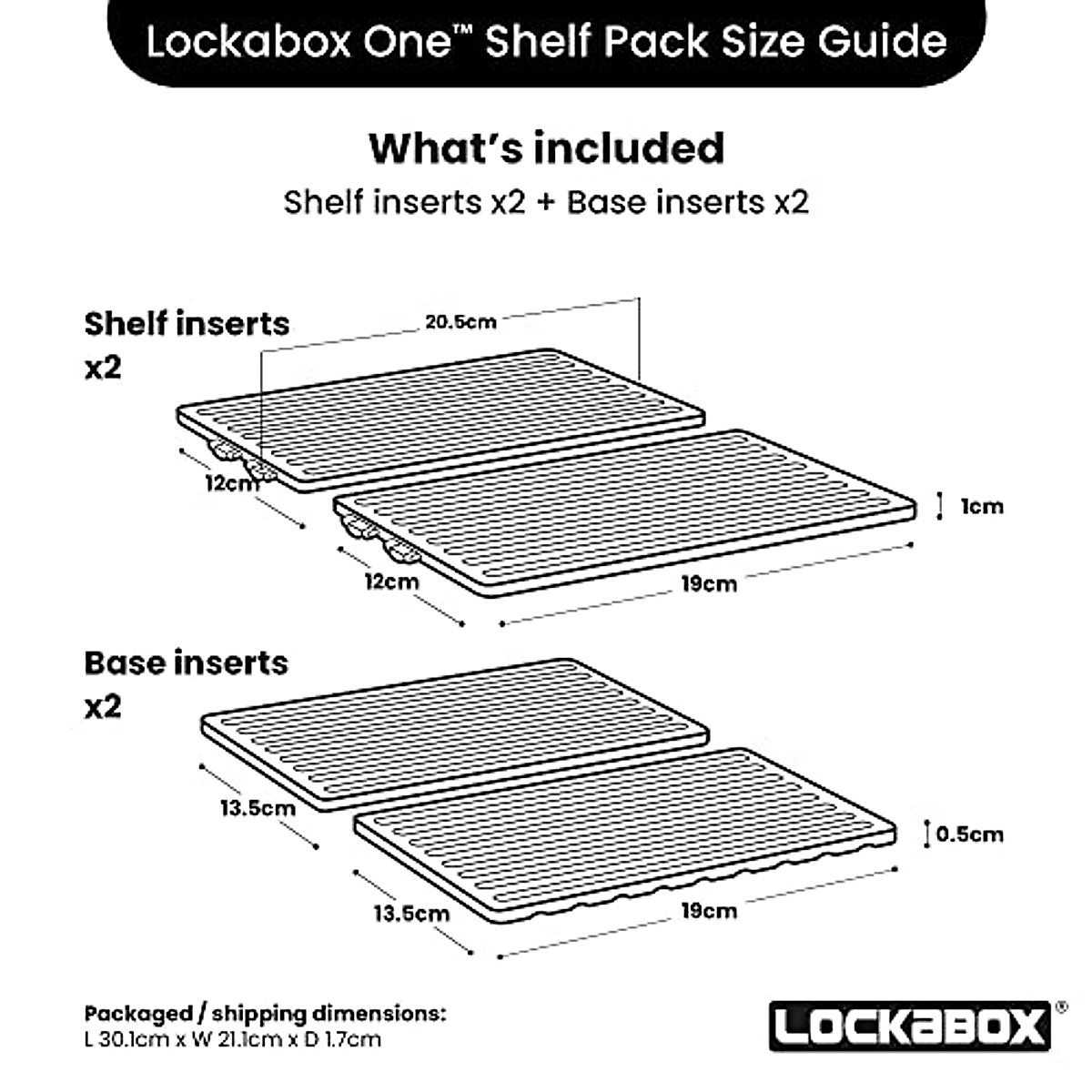 Lockabox One™ Shelf Pack 2.0 | New and Improved Design of Removable Shelves and Base Inserts One™ Products