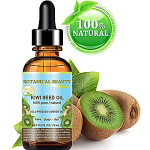 Botanical Beauty KIWI SEED OIL. 100% Pure Natural Undiluted Virgin Cold Pressed Carrier Oil. 0.5 Fl.oz.- 15 ml for Face, Skin, Body, Hair, Nail Care