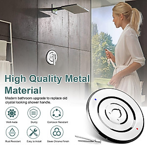 Shower Faucet Cover Plate Escutcheon Replacement for Moen 16090 Chateau Collection Shower Escutcheon Plate, Shower Trim Plate Kit Parts for One-Handle Tub and Shower Faucets, Chrome