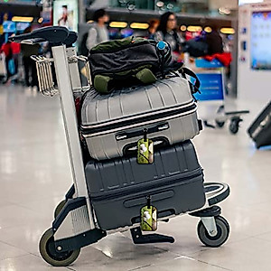 Zoczos Golf Club and Ball Suitcase Identify Labels Green Grass Sports Training Golf Player Luggage Tags with Sturdy Buckle Straps Privacy Flap for Women Men Boys Girls, 1 Pack