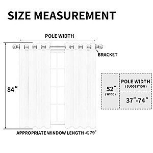 Easy-Going Blackout Curtains for Bedroom, Solid Thermal Insulated Grommet and Noise Reduction Window Drapes, Room Darkening Curtains for Living Room, 2 Panels(52x84 in,Ivory)